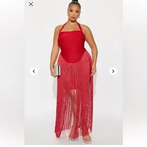 Fashion Nova | Dresses | Host Pick Bossy Tiara Glitter Bandage Maxi ...